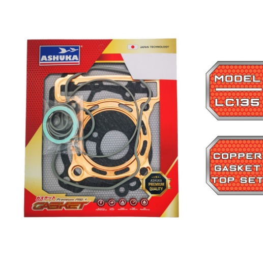 LC135 V1-V8 / Y15 V1 / Y15 V2 ASHUKA TOP SET WITH COPPER HEAD GASKET ...