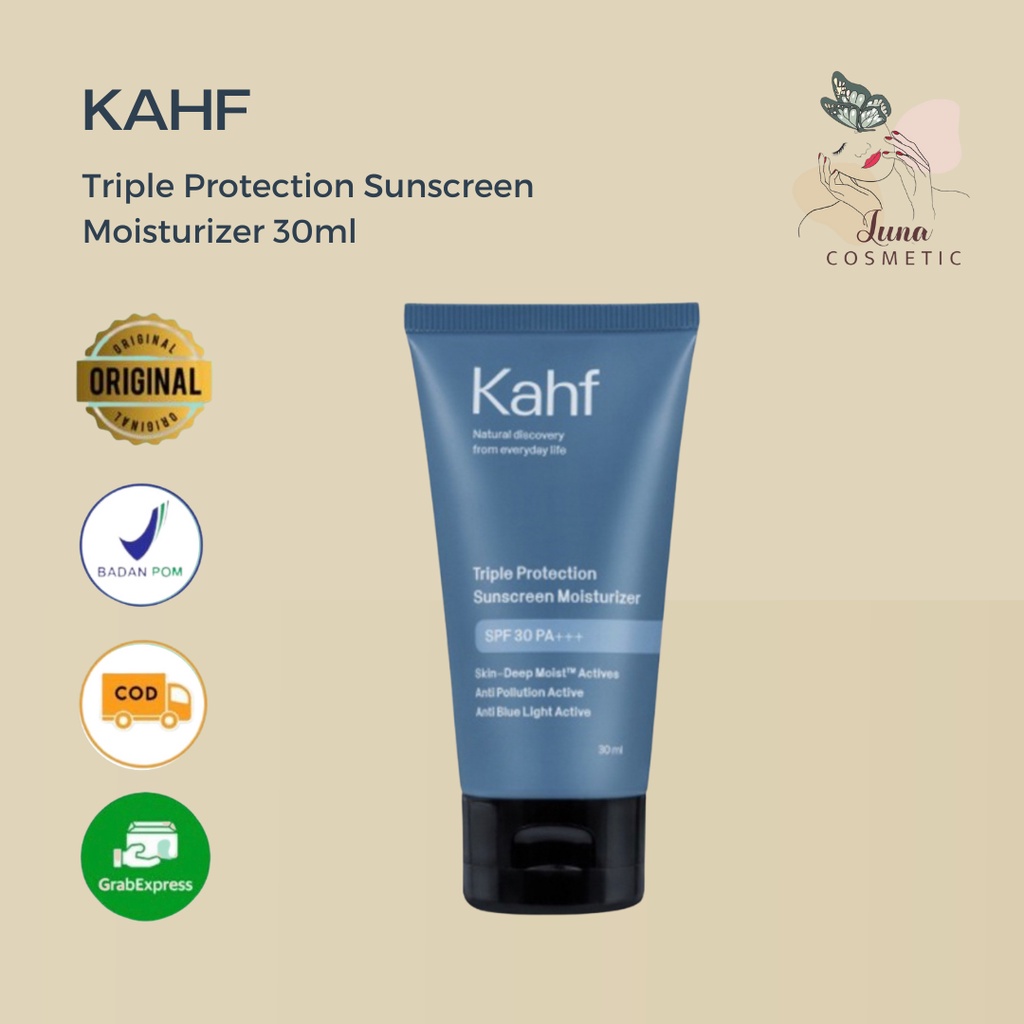 Kahf Triple Protection Sunscreen Moisturizer 30ml | Shopee Malaysia