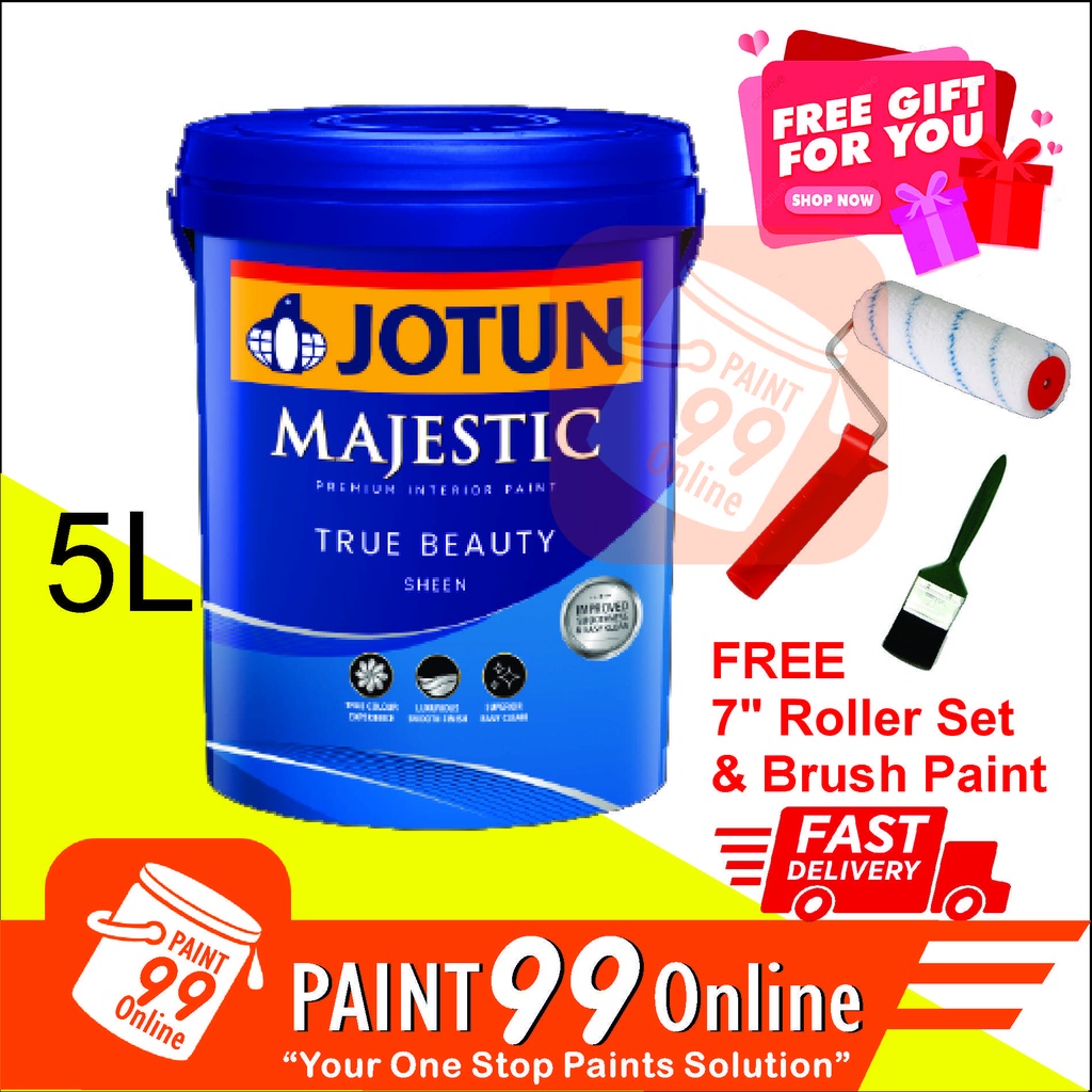 ( LIGHT COLOUR ) 5L Jotun Majestic True Beauty Sheen # interior wall ...