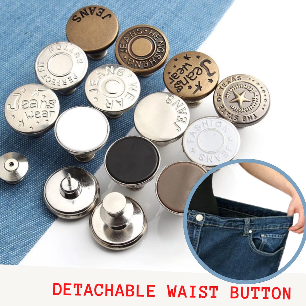🌟READYSTOCK🌟Adjustable Instant Replacement Jeans Button Pin No Sew ...
