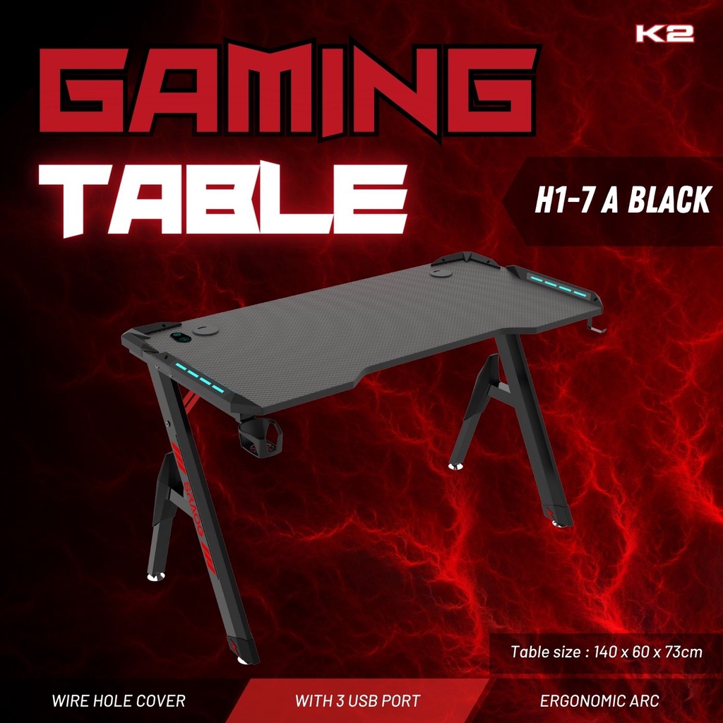 Gaming Table/PC Table/E-Sport Desk/Study Table/Meja Belajar | Shopee ...