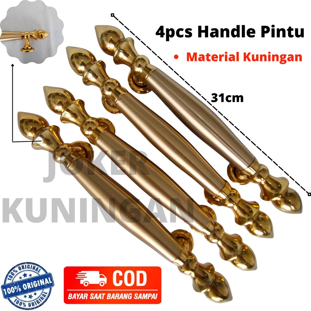 4pcs House Door Handles/Brass Door Handles sawo GOLD motif/House Door ...