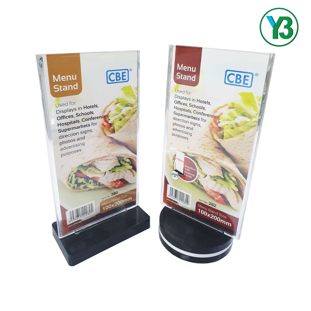 Rotating Menu Stand Round Base / Menu Display for restaurant ...