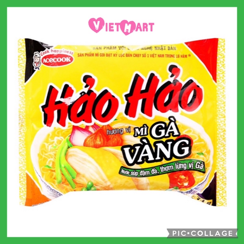 1Box*30Pack Vietnam Acecook Hao Hao Noodle Chicken Flavour 74g- Mi Ga Vang Hao Hao | Shopee Malaysia