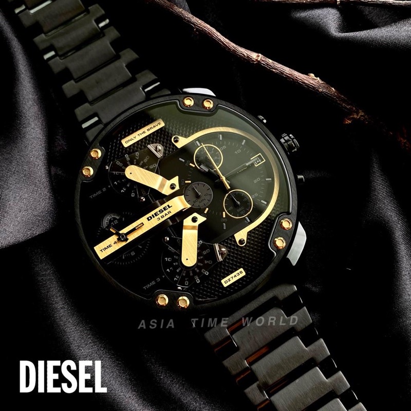 [Original] Diesel DZ7435 Oversized Chronograph Men Watch with Four Time ...