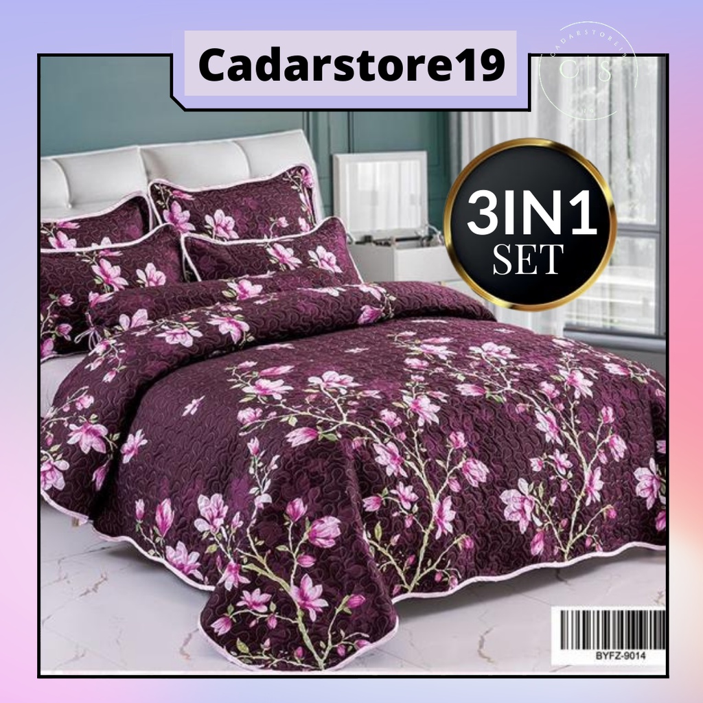 CADAR PATCHWORK 3 IN 1 SUPER QUEEN / CADAR / BEDSHEET HIGH QUALITY | Shopee Malaysia