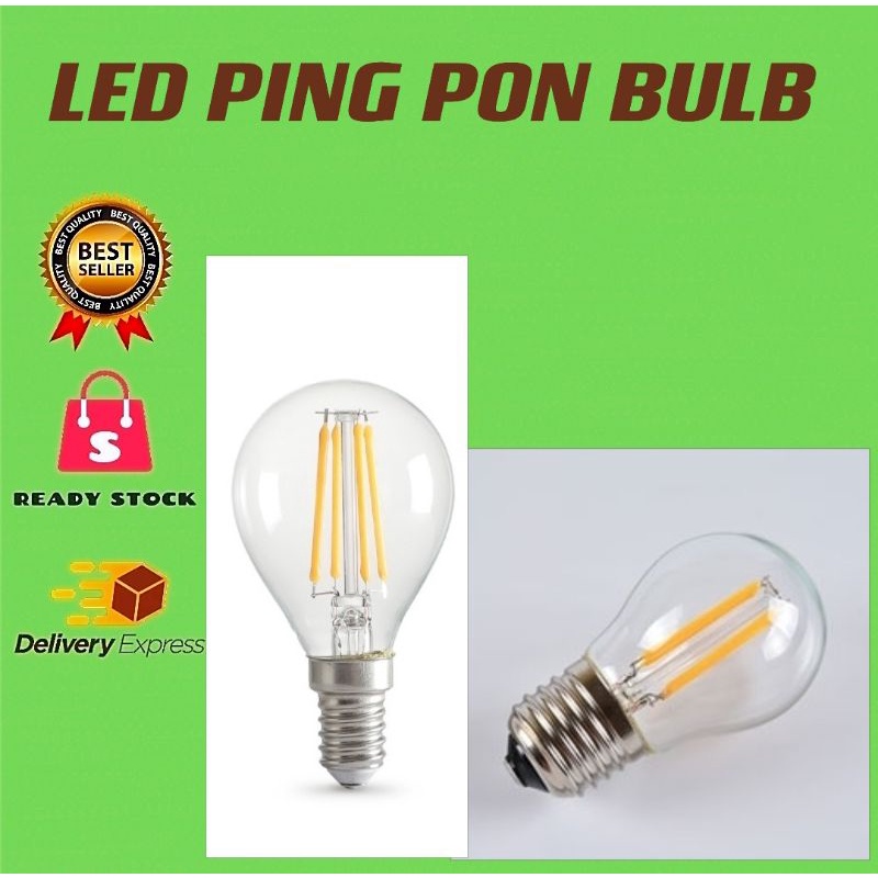 LED PING PONG BULB G45 4W E14 E27 WARN WHITE DAYLIGHT 6000K 3000K ...
