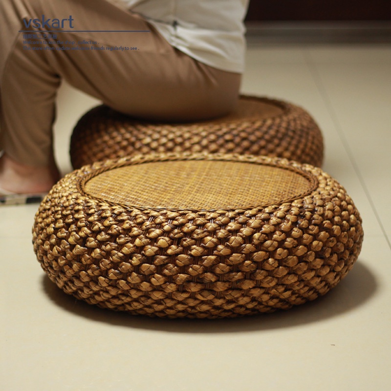 60cm Handmade Rattan Futon Japanese Thickness Meditation Cushion Seat ...