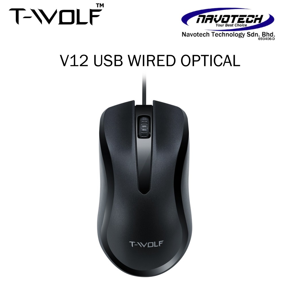 T-WOLF V12/V13 USB Wired Stylish Optical Mouse | Shopee Malaysia