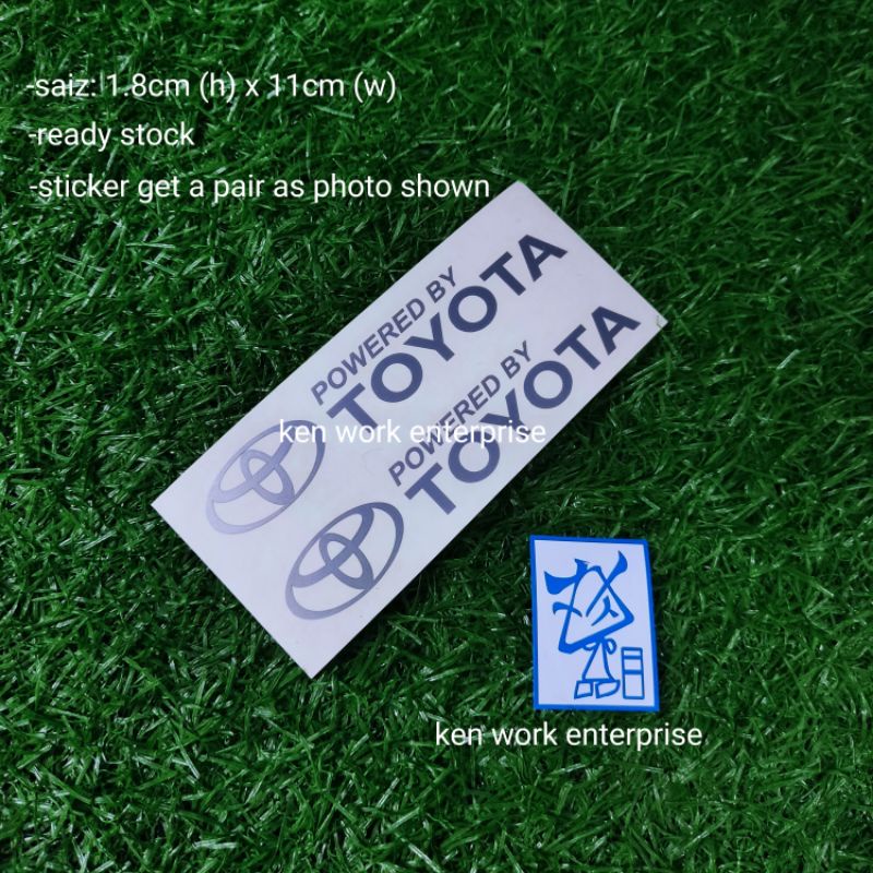 sticker powered by toyota car sticker mirror sticker | Shopee Malaysia