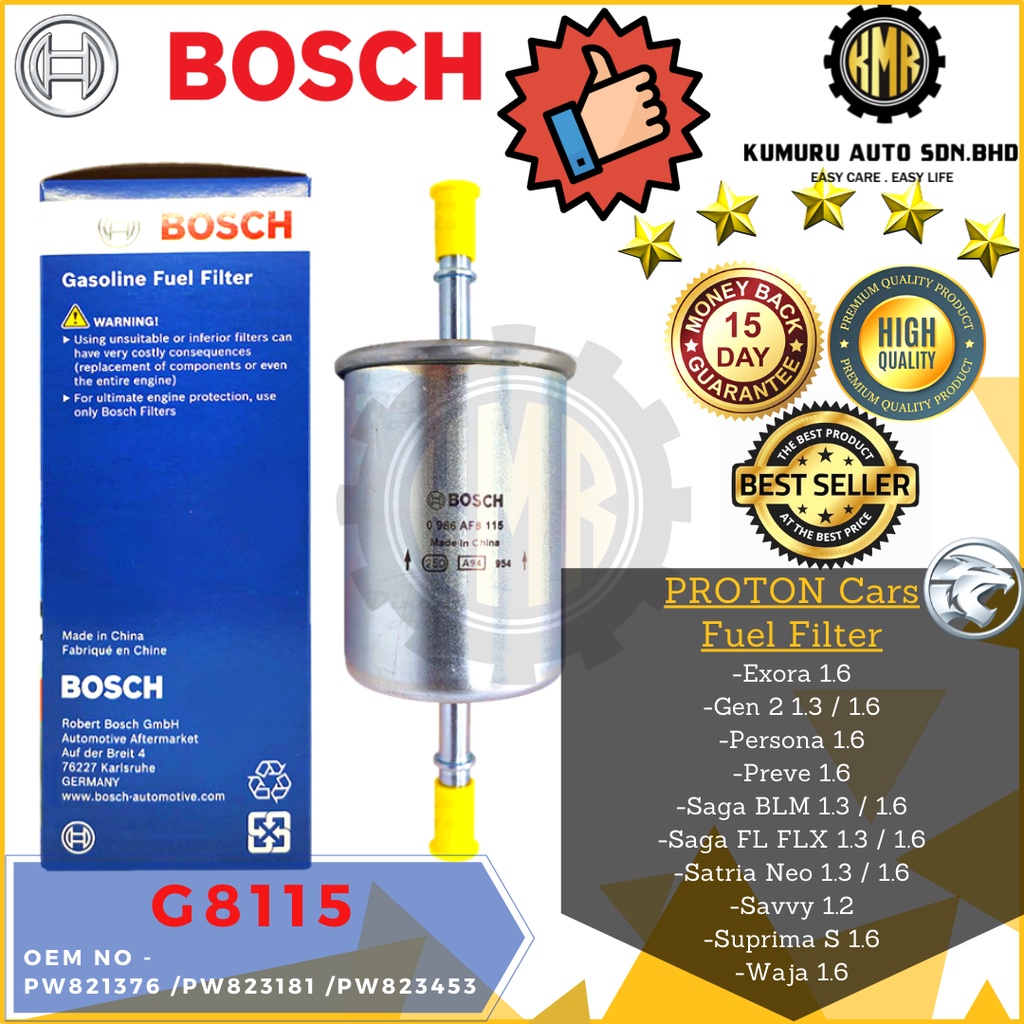 G8115 Original Bosch Fuel Filter Proton Exora Gen2 Persona Elegance ...