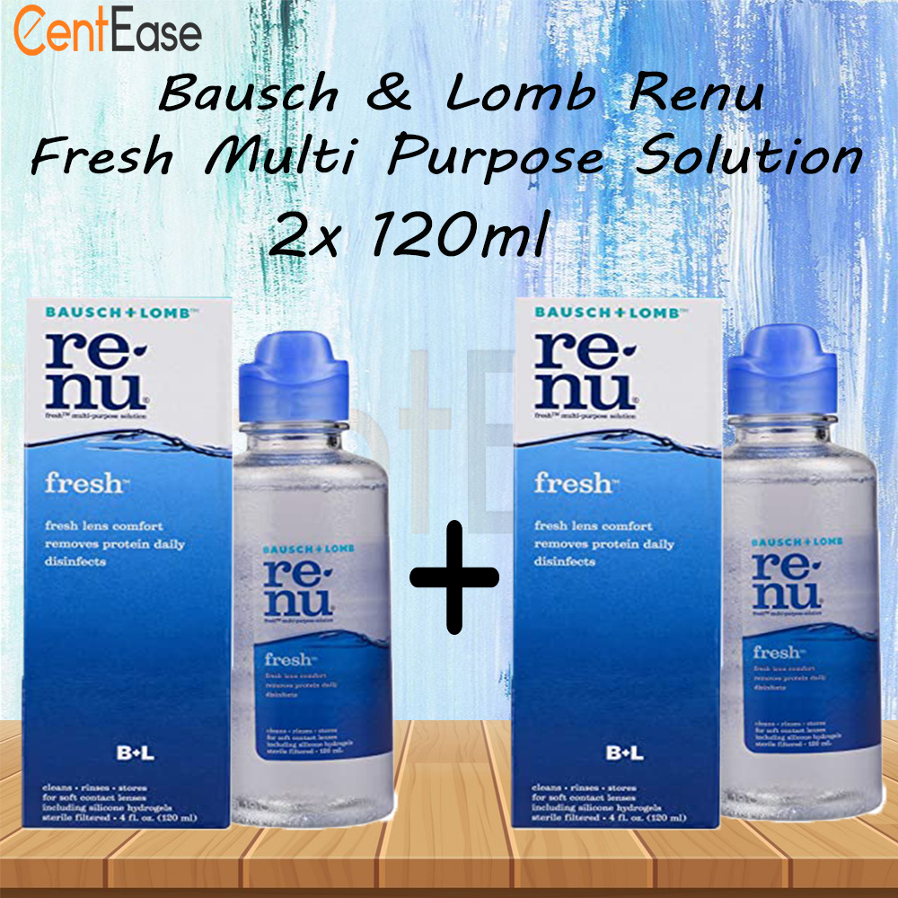 Bausch & Lomb Renu Fresh Multi Purpose Solution 2 x 120ml (Exp: Feb 2024) | Shopee Malaysia