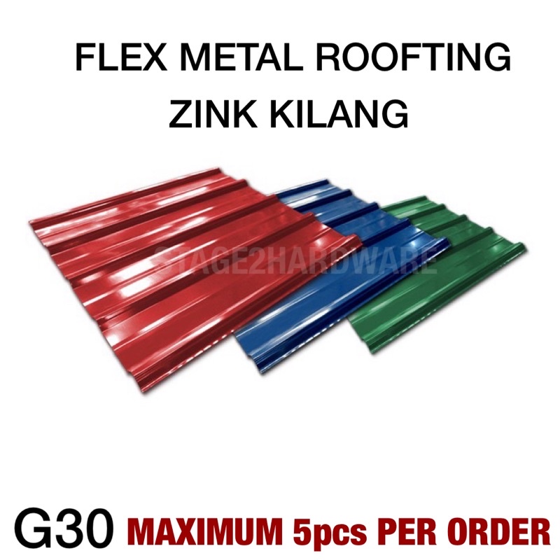 Metal Roofing Zinc / Zink Kilang / Zinc Colour / Zink Warna / Zink Biru ...