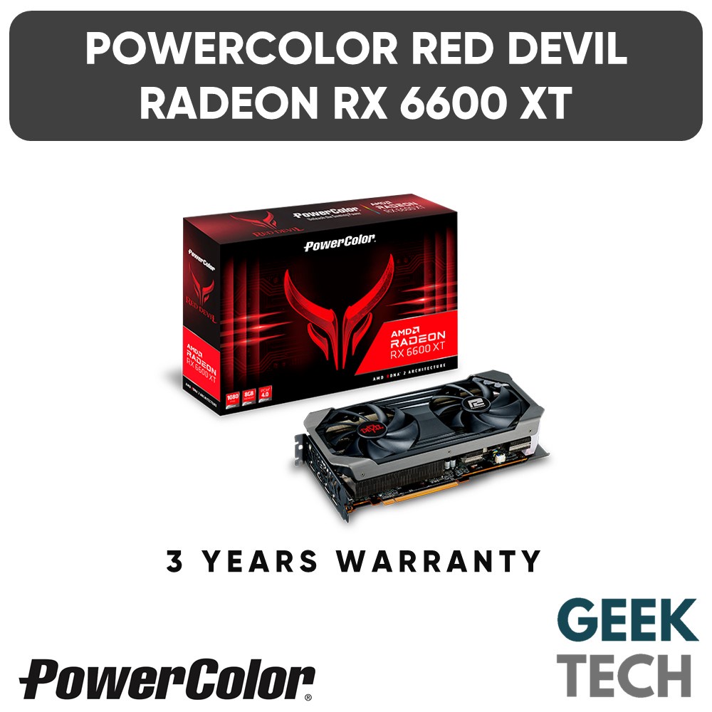 POWERCOLOR Red Devil AMD Radeon RX 6600XT 8GB GDDR6 Graphics Card - AMD ...