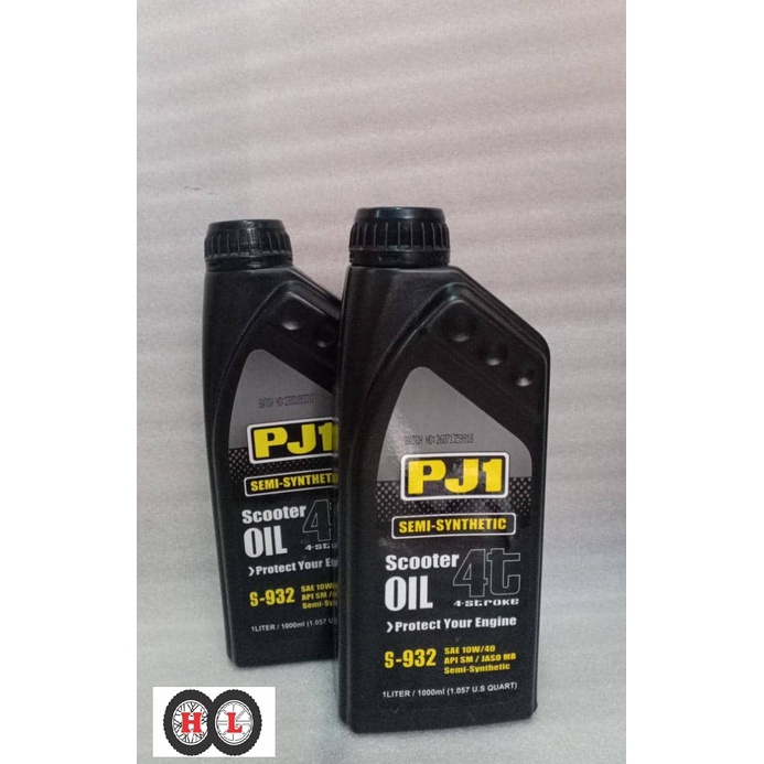 PJ1 SEMI SYNTHETIC/ FULLY SYNTHETIC 4T 10W40 ENGINE OIL (Minyak Hitam 10W40 ) | Shopee Malaysia