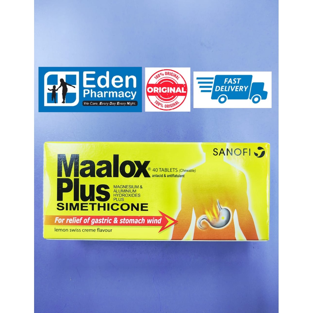 Maalox Plus Simethicone ( 40 chewable tablets ) | Shopee Malaysia