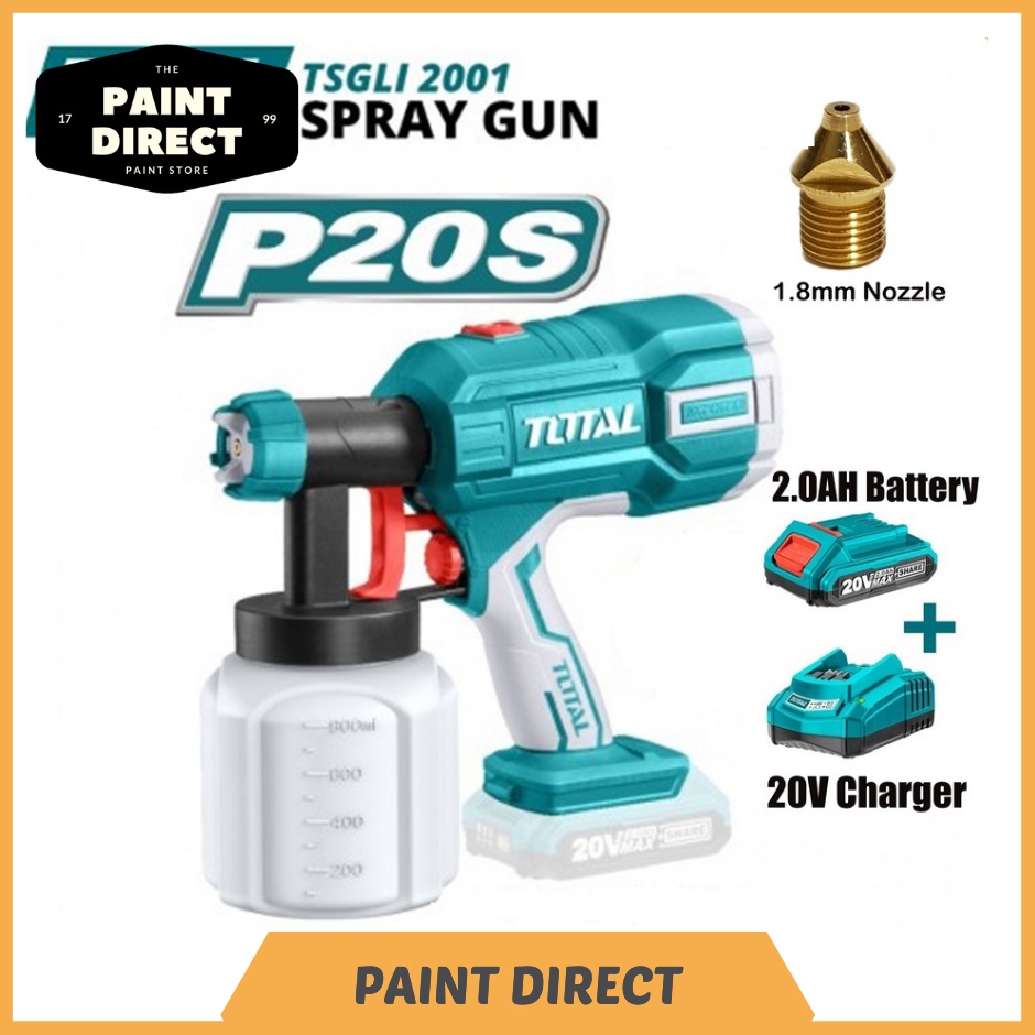 Total Lithium Ion Cordless Sprayer Spray Gun 20V 800ml (TSGLI2001 ...