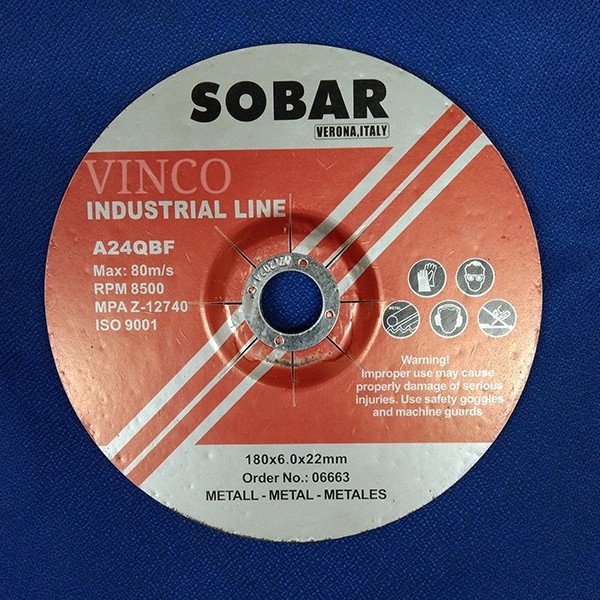 SOBAR 180mm x 6mm x 22mm Metal Grinder Disc 7" Grinding Wheel Disc ...