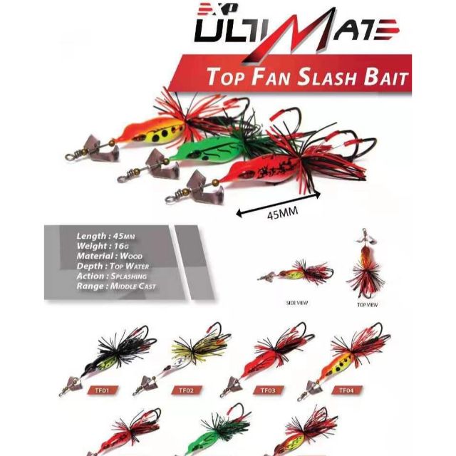 EXP ULTIMATE TOP FAN SLASH BAIT (Top water) | Shopee Malaysia