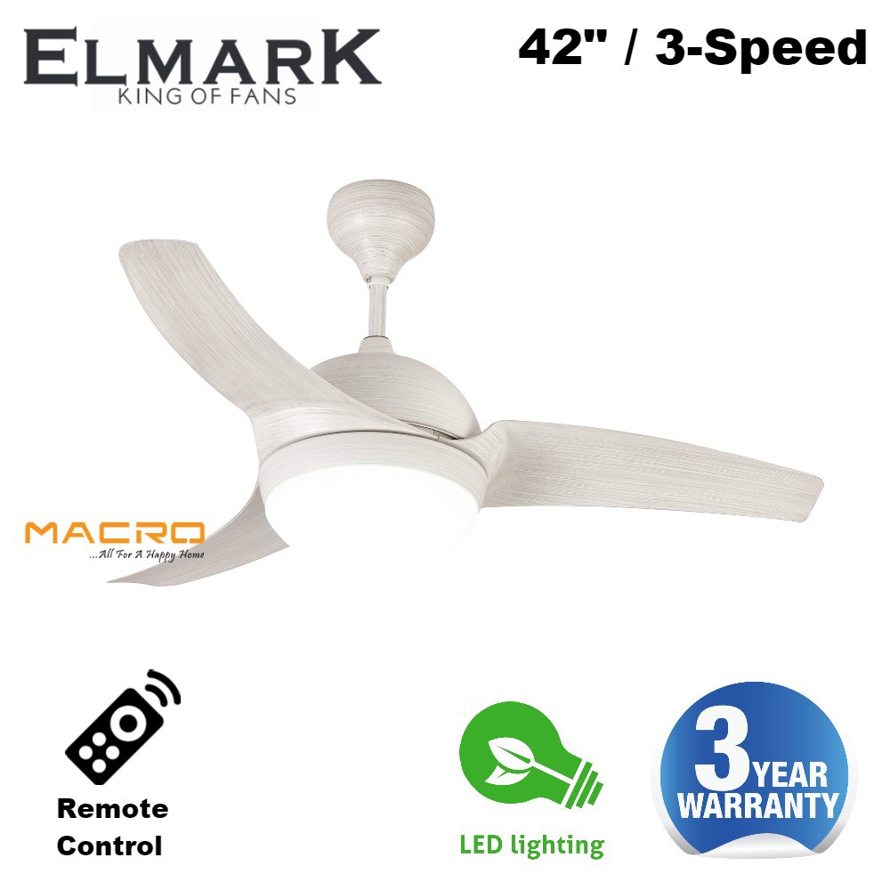 Elmark Avatar 42-inch Remote Control Ceiling Fan With 24w LED Three ...