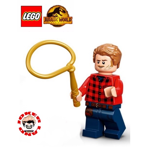 LEGO JURASSIC WORLD MINIFIGURES - JW089 OWEN GRADY w LASSO (LEGO 76943 ...