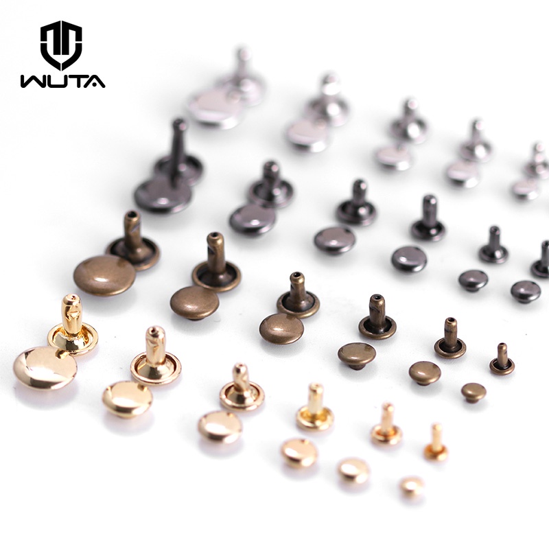 WUTA Pure Copper Double Cap Rivet Brass Round Stud Fabric Garment ...