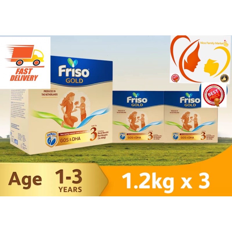 Friso Gold Step 3 (1.2kg x 3) New Packing- Exp:09/2025 | Shopee Malaysia