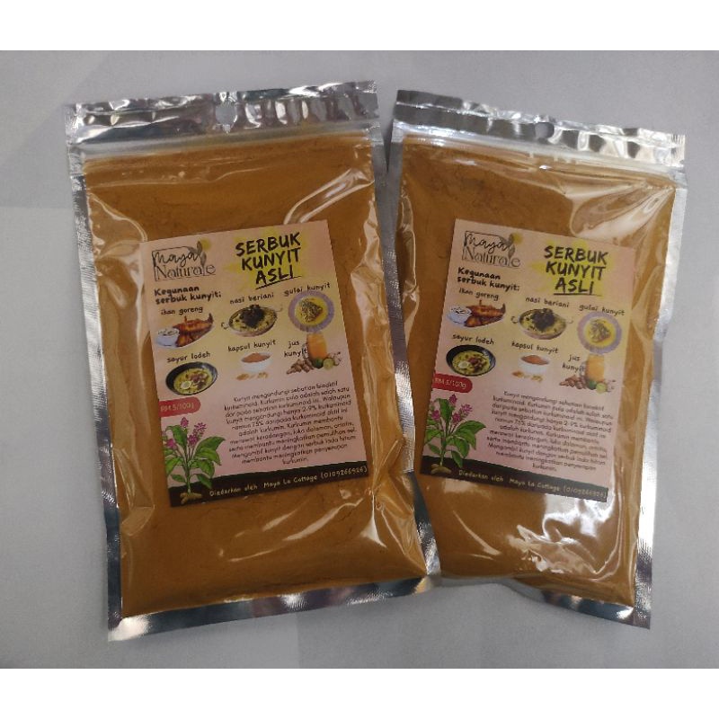 Serbuk Kunyit Asli 100% tanpa campuran | Shopee Malaysia