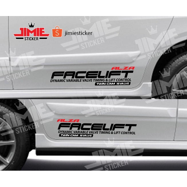 Sticker Kereta, Sticker Alza Facelift New Design, 2pcs. Kiri dan Kanan ...
