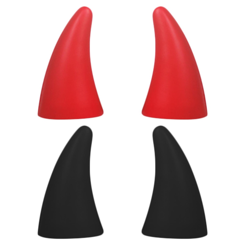 1 Pair 3D Devil Horn Car Roof Decoration Stereo Bull Horn Bumper Hood ...