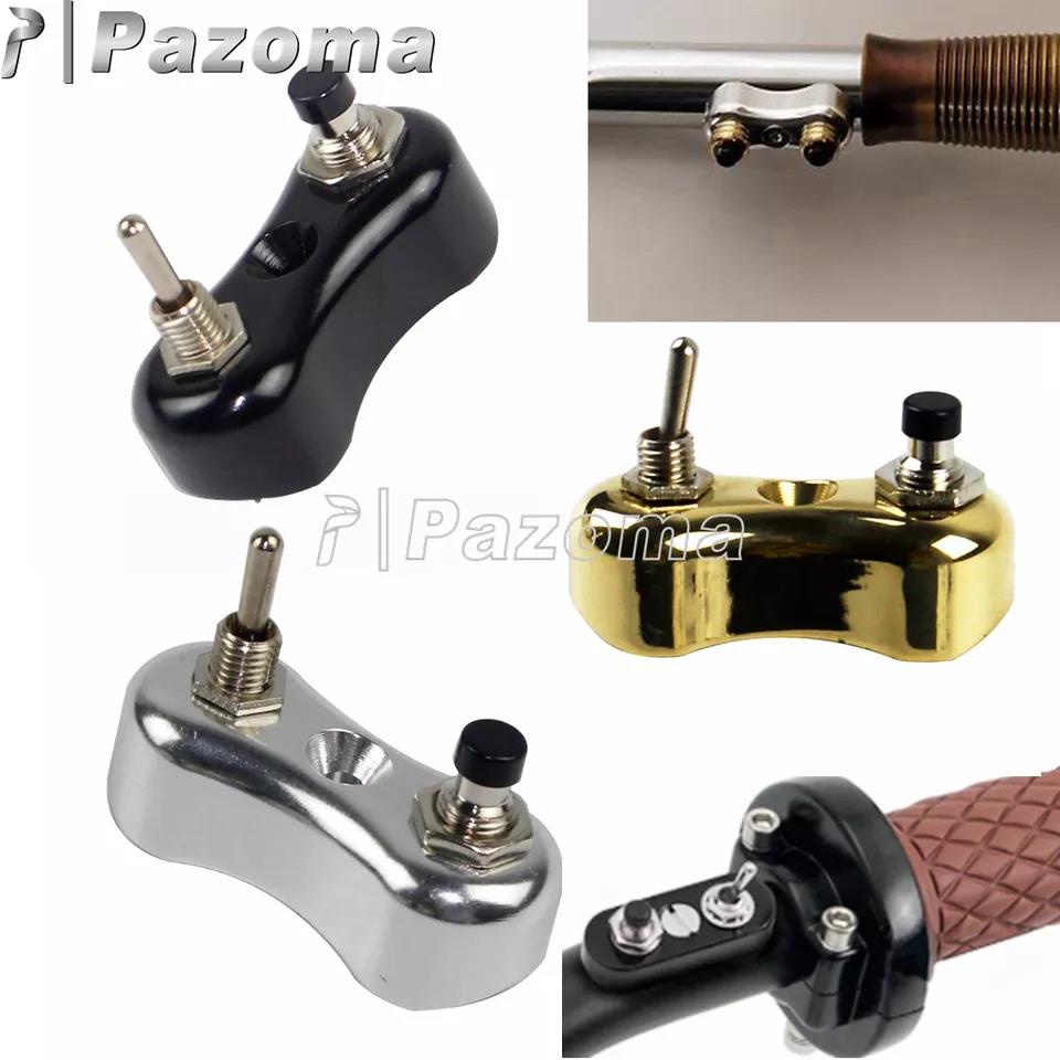 7/8" 1" Handlebar Mini Switch Block Push Button Vintage Motorcycle ...