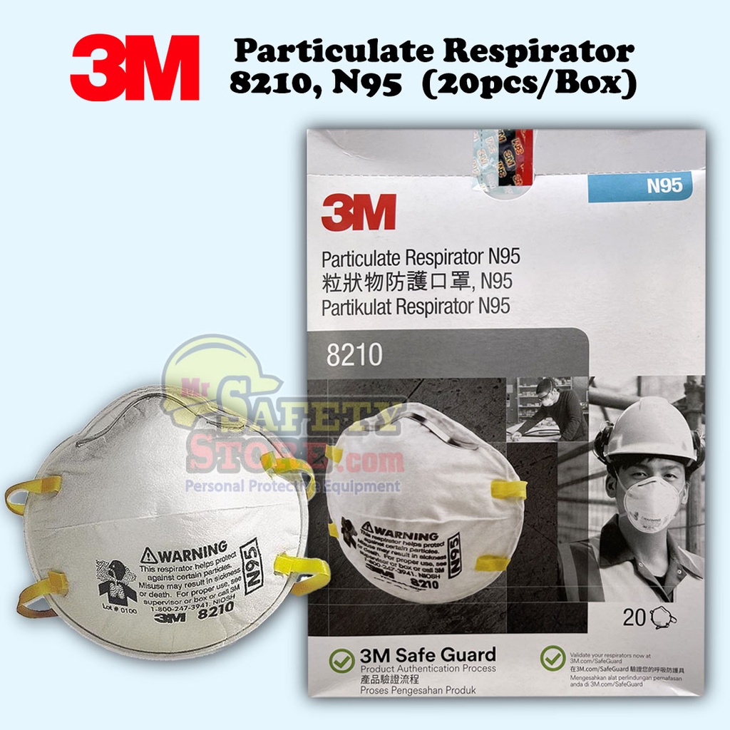 3M Particulate Respirator 8210 N95 (20pcs/ box) | Shopee Malaysia