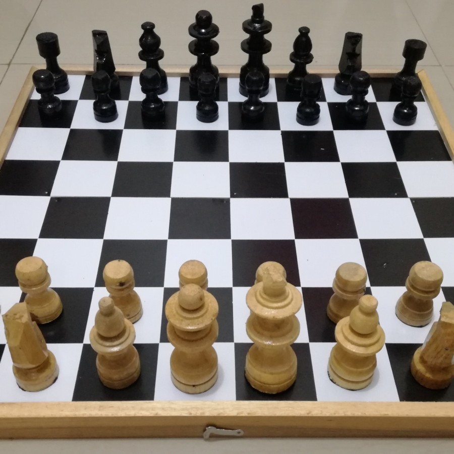 KAYU Chess FULL Wood SIZE XL Or JUMBO (50 x 50 CM) FULL Wood Pawn Board ...