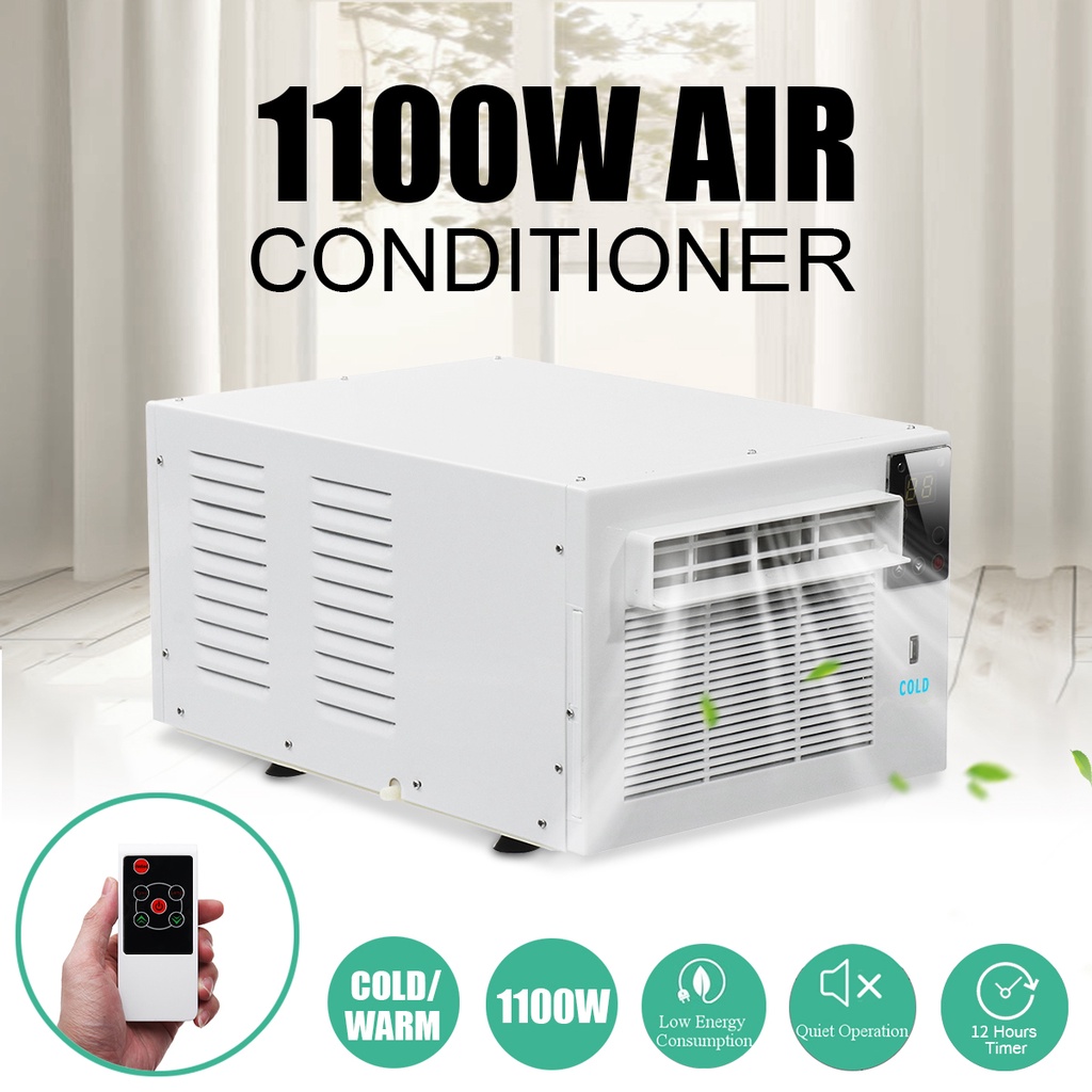 1100W Desktop Air Conditioner Portable Air Cooler Cold and Warm Air ...