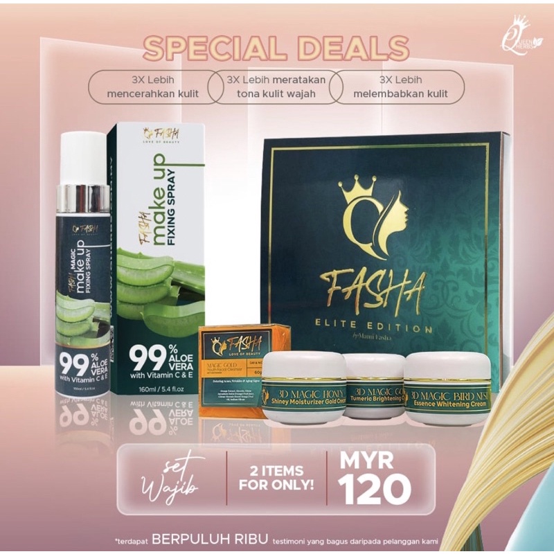 FASHA SKINCARE 4in1 + SPRAY MAKEUP + FREE GIFT 🎁 | Shopee Malaysia