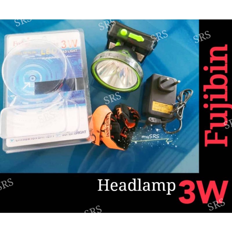 100%Original FUJIBIN Head lamp 3w 10w 15w 20w Rechargeable Waterproof ...
