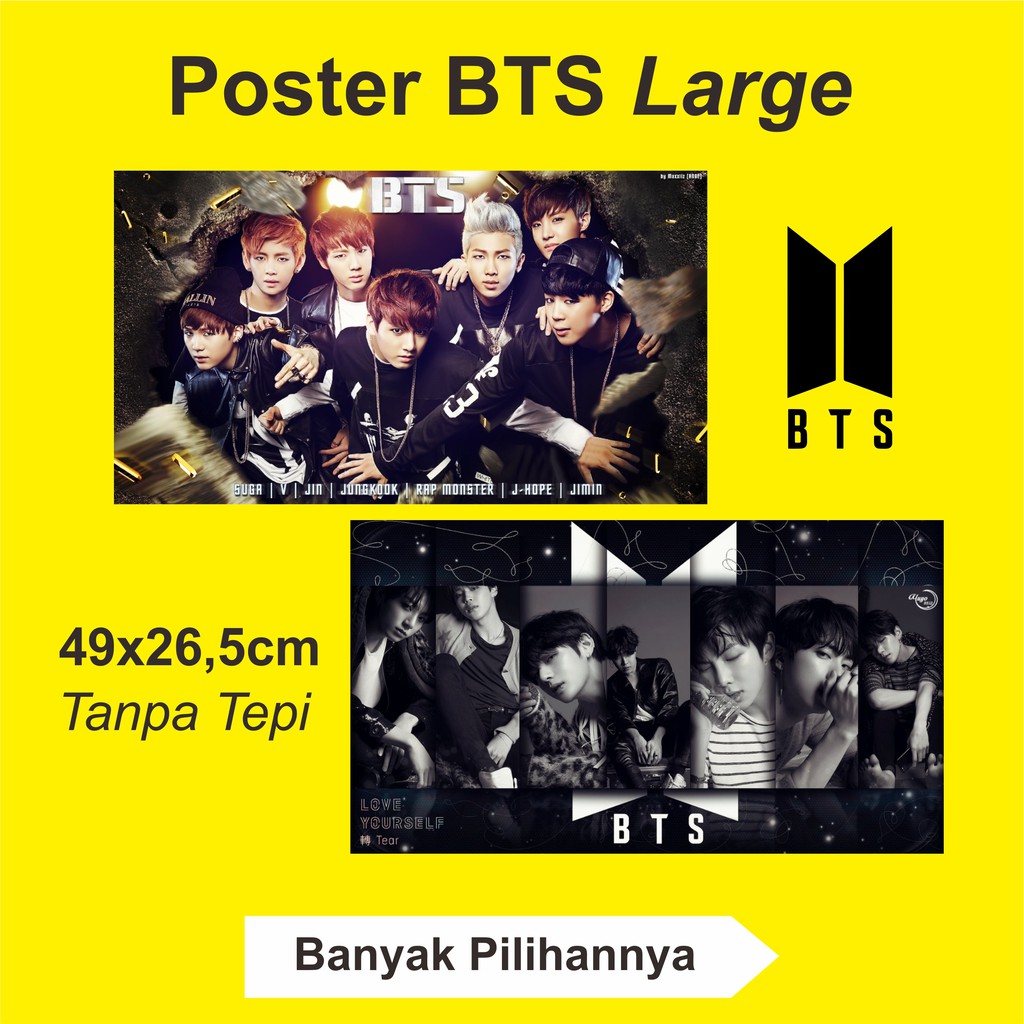 Premium Poster BTS Large size 26,5x47cm without edge | Shopee Malaysia