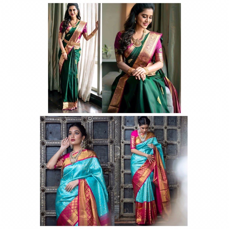 Mukuthi Amman Pattu Saree | Shopee Malaysia