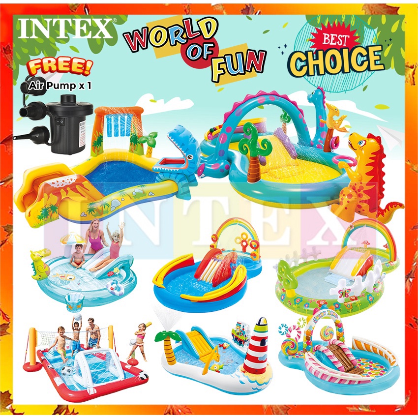 INTEX ORIGINAL 10 DESIGN Play Center Children Toy Playground Inflatable ...