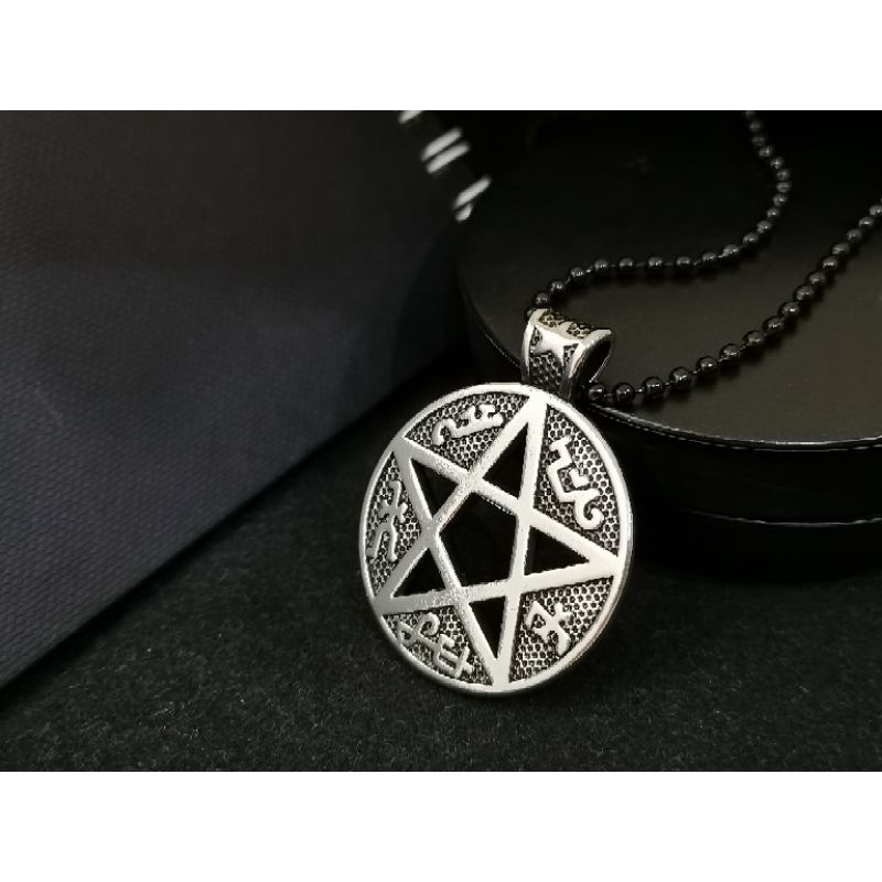 Alloy Supernatural Devils Trap Symbol Sigil Pentagram Star Pendant with ...