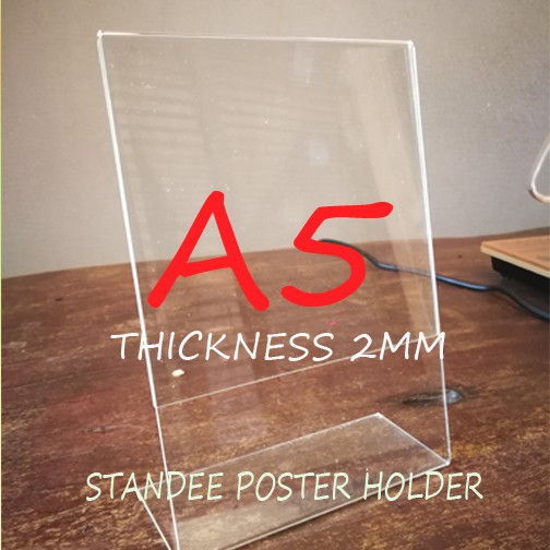 A5 / A4 STAND POSTER HOLDER, ACRHLIC STANDEE HOLDER, STAND MENU HOLDER ...