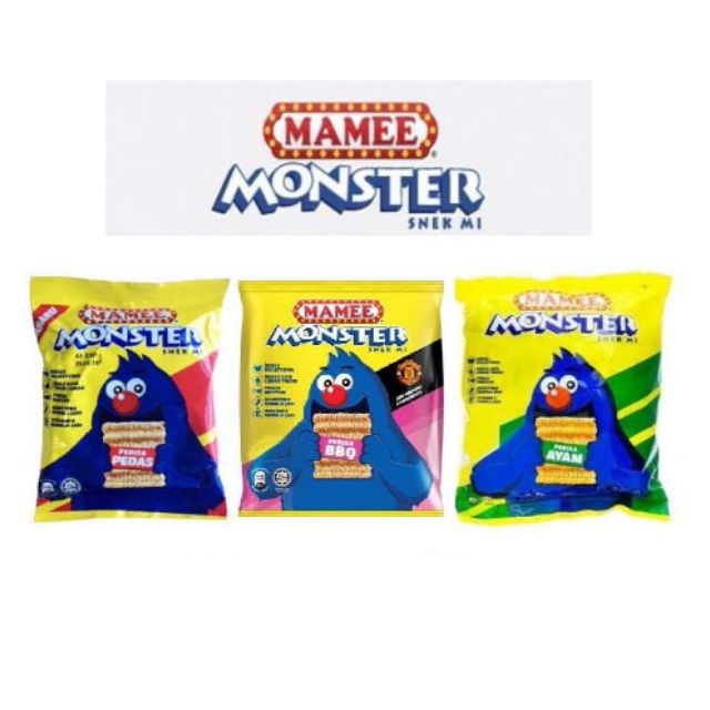 Mamee Monster Family Pack - Mamee BBQ, Mamee Ayam, Mamee Pedas (25g x 8 ...