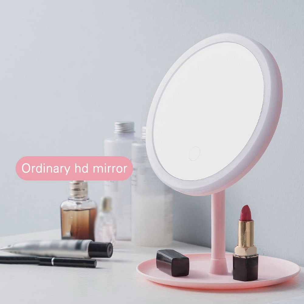 LED Light Makeup Mirror with Touch Sensor Table Beauty with Stand Light ...
