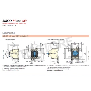 Socomec Sirco M2 Type 32A /40A /63A /100A 3 Pole / 4 Pole Isolator with ...