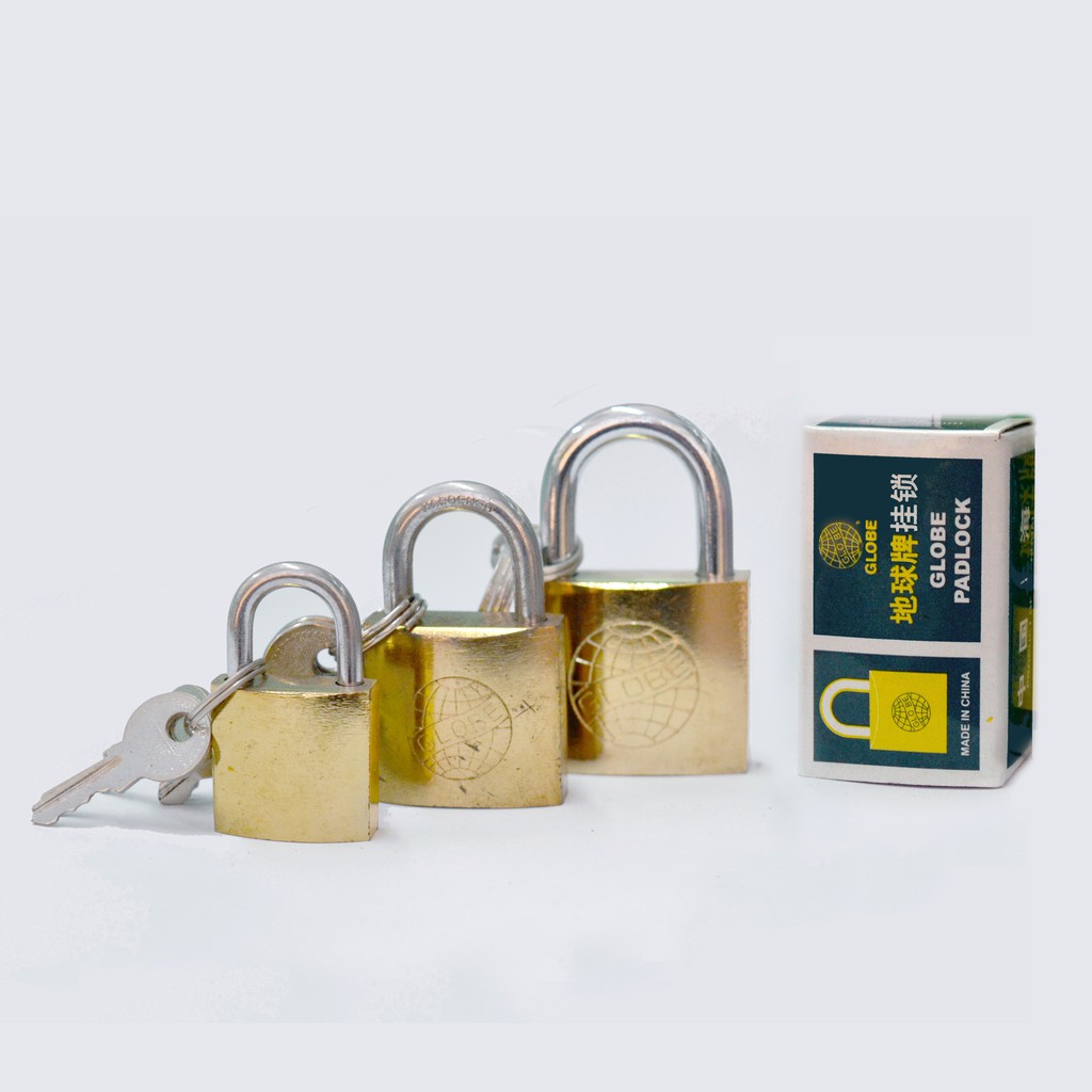 (Clear stock) Globe Lock Thick Brass Padlock 25/32/38mm | Shopee Malaysia