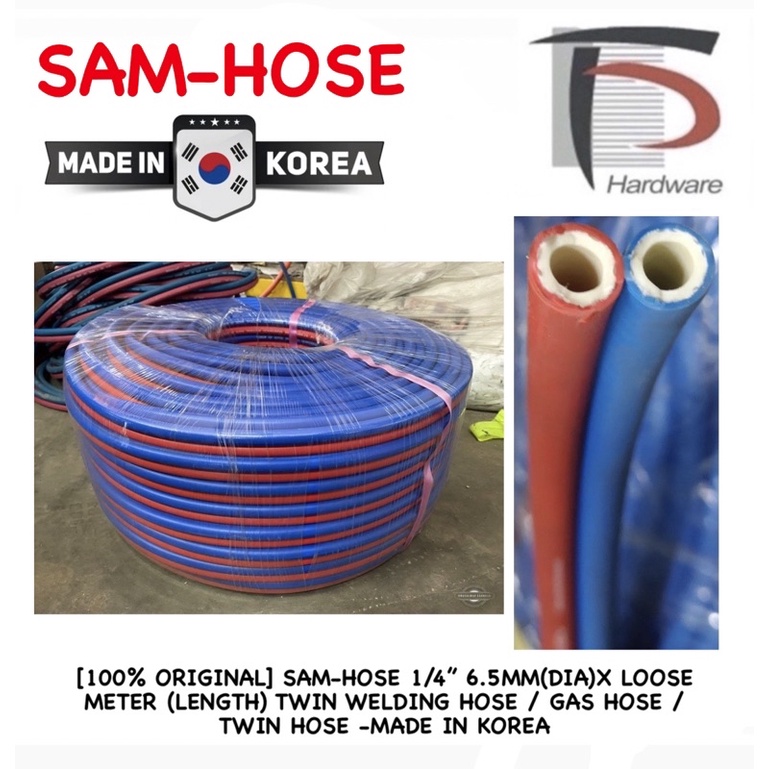 [100% ORIGINAL] SAM-HOSE 1/4” 6.5MM(DIA)X LOOSE METER (LENGTH) TWIN ...