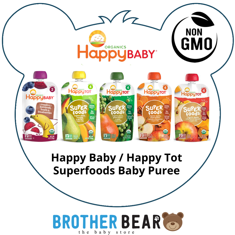 Happy Baby Organics / Happy Tot Superfood Baby Puree Pouch - Baby First ...