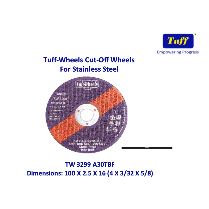 [Ready Stock] Tuff-Wheels Cut-Off Wheels For Stainless Steel Cutting ...