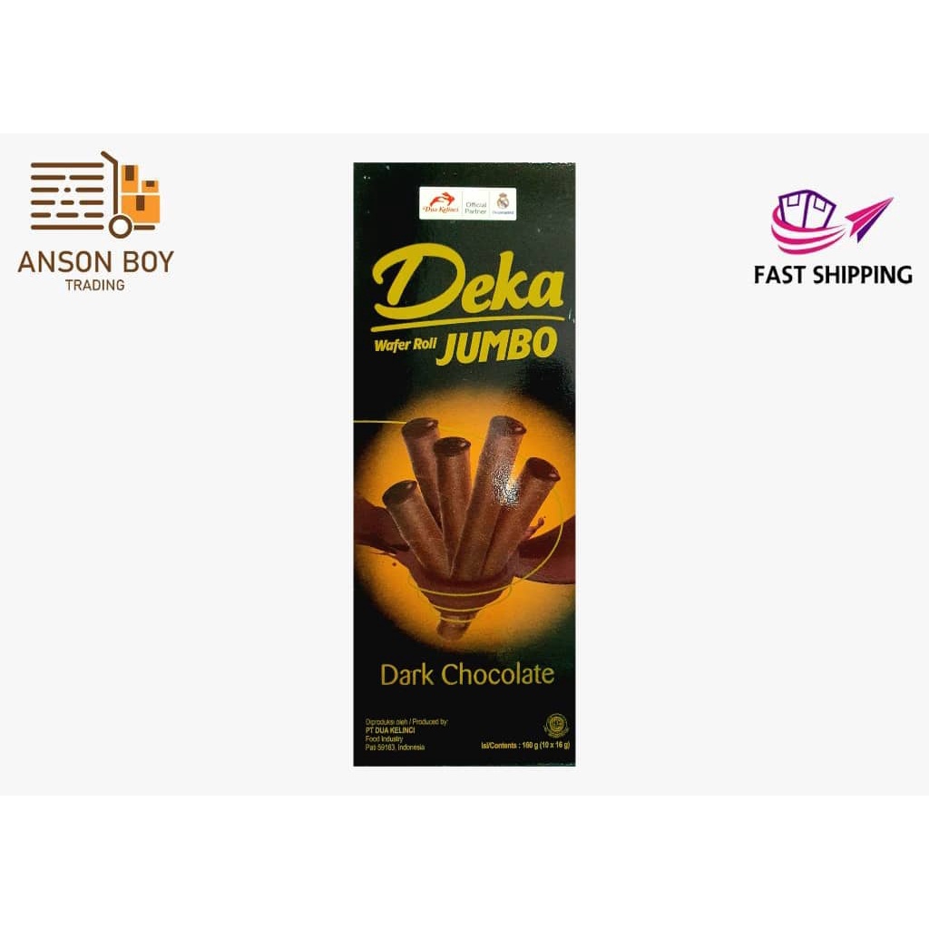 [READY STOCK]DEKA(EXP:21/7/22)JUMBO DARK CHOCOLATE WAFER ROLL 160gram ...