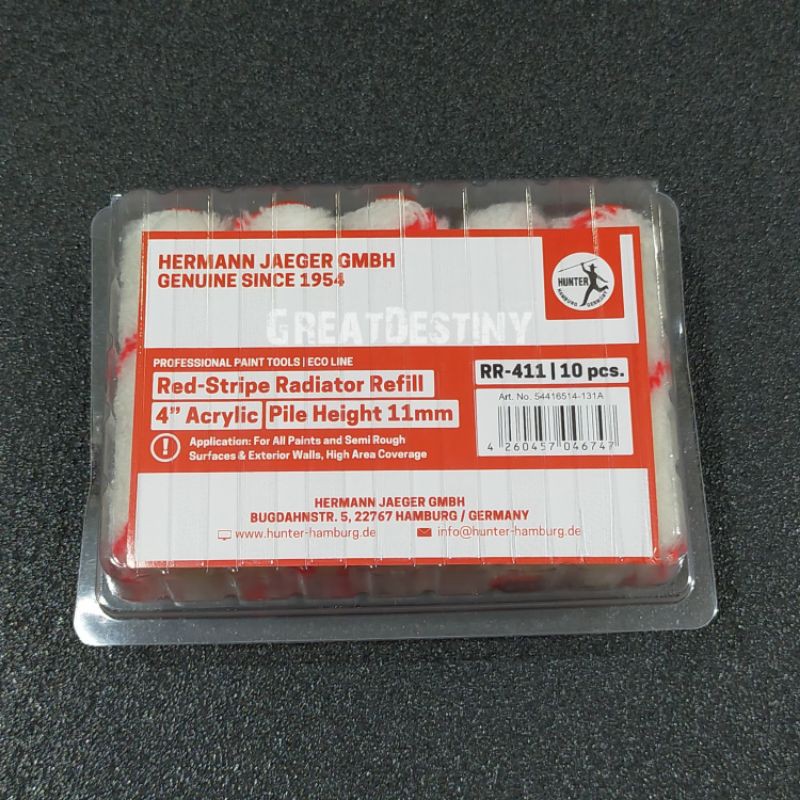 Hunter 4" Red-Stripe Radiator Roller Refill [10pcs x 1box] | Shopee ...